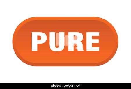 pure button. pure square orange push button Stock Vector Image & Art - Alamy