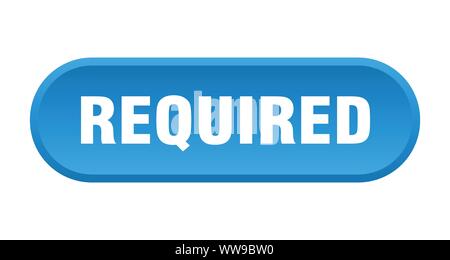 required button. required square blue push button Stock Vector Image & Art - Alamy