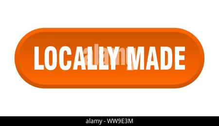 locally made button. locally made square orange push button Stock Vector Image & Art - Alamy