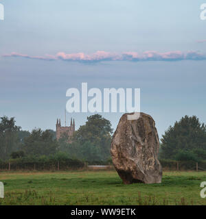 Beautiful Summer sunrise landscape of Neolithic standing stones in ...