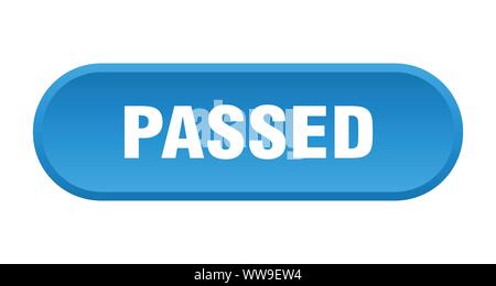 passed sign. passed rounded blue sticker. passed Stock Vector Image ...