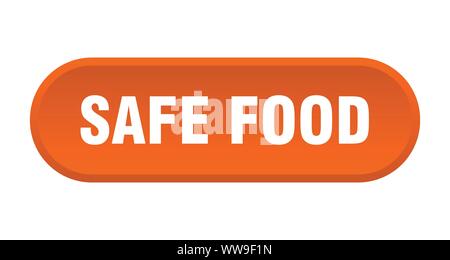 food safety sign. food safety rounded orange sticker. food safety Stock ...