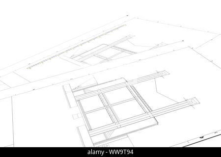 floorplan, technical drawing, floorplans Stock Photo - Alamy