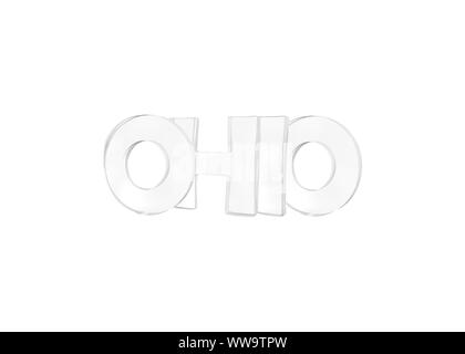 Ohio. Isolated USA state names with white background Stock Photo - Alamy