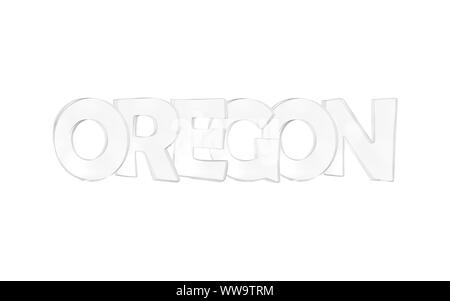 Oregon. Isolated USA state names with white background Stock Photo - Alamy