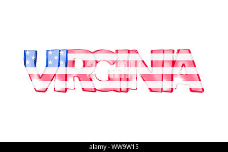 Virginia. Isolated USA state names with white background Stock Photo ...