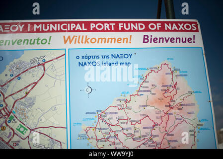 Topo Islands map of the Greek Island of Chalki Stock Photo - Alamy