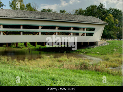 North Lewisburg Covered Bridge, Ohio Stock Photo - Alamy