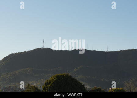 Morro das Antennas, in the city of Santa Maria, RS, Brazil. Morro where ...