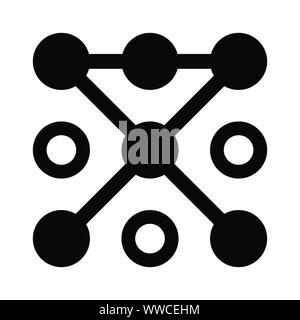 Pattern Lock, password, Mobile Security Icon Stock Vector Image & Art ...
