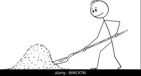 man shovel digging work construction Stock Vector Image & Art - Alamy