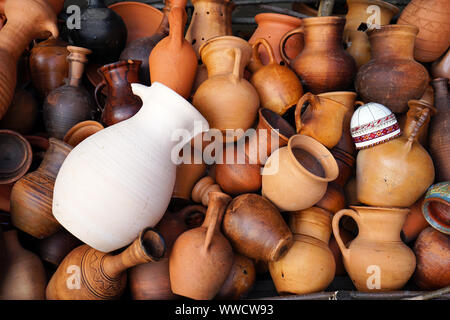 Ceramic jugs, vases, mugs, different shapes and sizes Stock Photo - Alamy