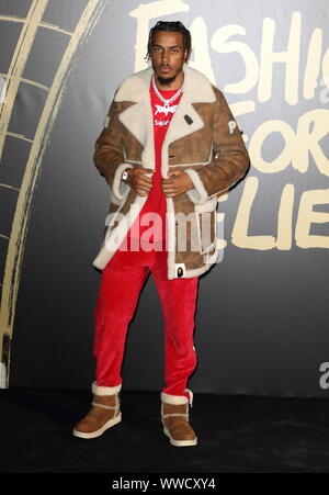 AJ Tracey on the red carpet for Naomi Campbell's Fashion For Relief at ...