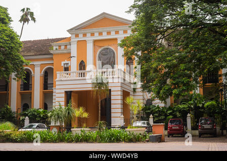Goa Panaji City Old Portuguese colonial Buildings and Road Cityscape ...