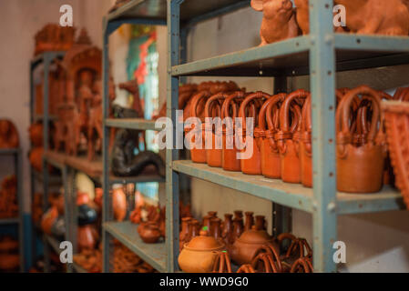 A variety of local handmade Clay pottery and home decor sold in Goa ...
