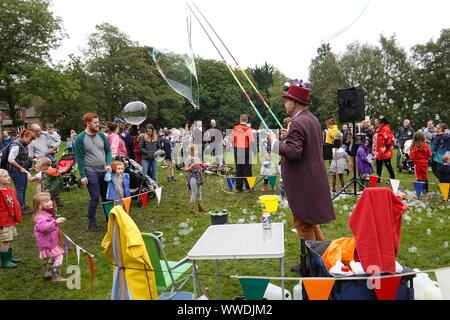 The annual Bubblefest held in High Lea Park, New Mills, Derbyshire ...