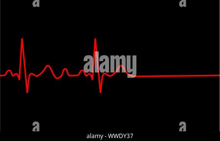 heartbeat icon. ECG Pathology Trace, Vector illustration Stock Vector ...