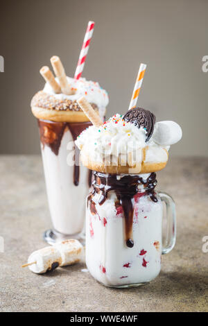 Milk Monster Shakes or Freak Shake. Big Crazy Milkshake or Freakshake ...
