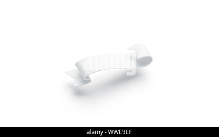 Blank white banderole mock up set, isolated, 3d rendering. Empty ...