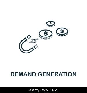 Demand Generation outline icon. Thin line concept element from crm ...