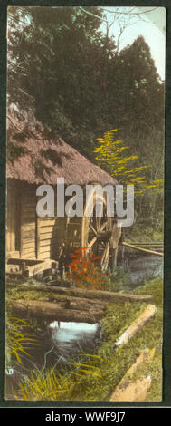 Japanese water mill, Japan (colour photograph Stock Photo - Alamy
