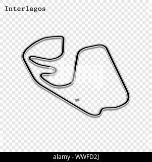 Brazil circuit. Motorsport race track vector map Stock Vector Image ...