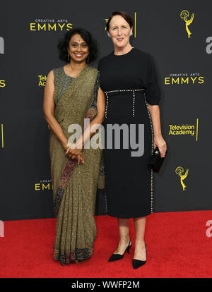 Sonali Deraniyagala and Fiona Shaw at the 2019 Creative Arts Emmy ...