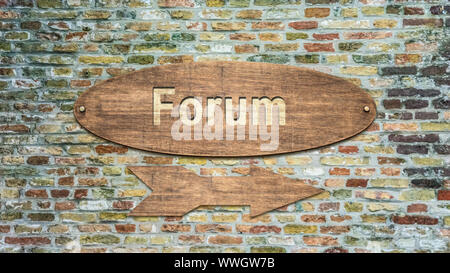 Street Sign the Direction Way to Forum Stock Photo - Alamy