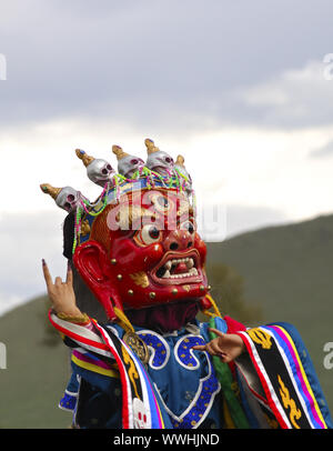 Mongolian Traditional Tsam Mask Dance in Mongolia Stock Photo - Alamy