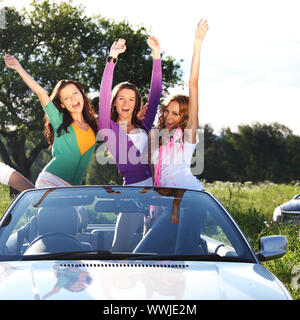people group fun in cabriolet Stock Photo - Alamy