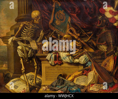 Vanitas still life with skull books and fruit 1630 Harmen steenwijck ...