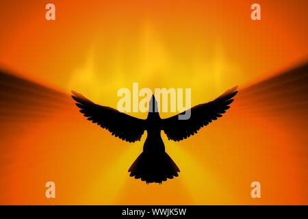 phoenix rising in fire 3d concept Stock Photo - Alamy