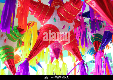 pinatas star shape mexican traditional party colorful celebration Stock ...
