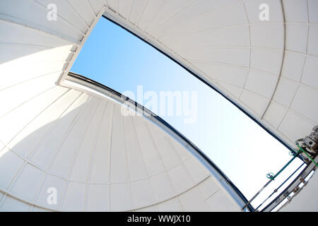 astronomical observatory indoor white dome blue sky window Stock Photo ...