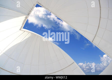 astronomical observatory indoor white dome blue sky window Stock Photo ...