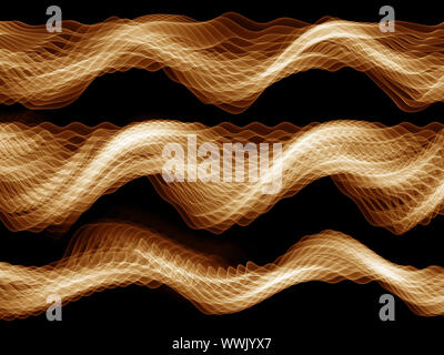 Abstract sine waves rendered in blue against white background Stock ...