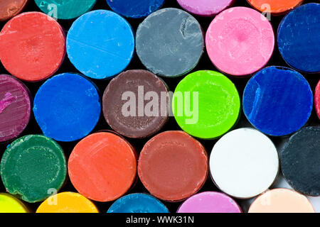 Stack of multicolored wax crayons Stock Photo - Alamy