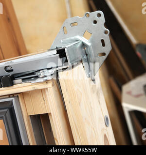 worker fixing old wood window frame Stock Photo - Alamy