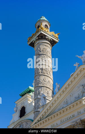 The famous Baroque Rococo Karlskirche (S. Charles church) built 1737 ...
