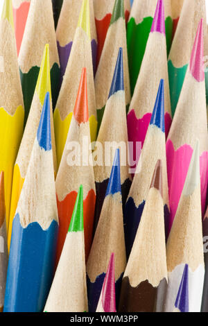 Hexagon Shaped Pencil color and wooden Ruler on isolate white ...