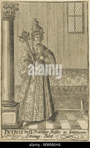 Portrait of Tsar Peter II of Russia c1728. Peter II Alekseyevich (1715 ...