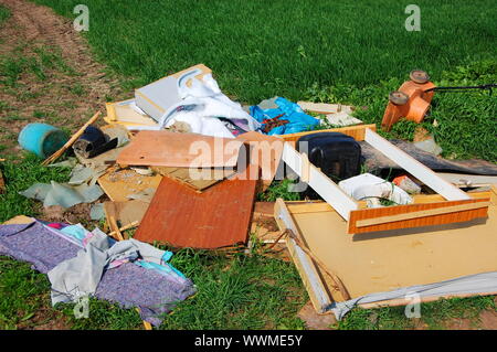 nature rubbish in the nature showing dirty environment and pollution ...