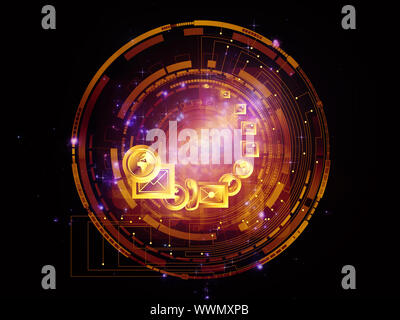 Interplay of communication symbols, messaging icons and technological ...