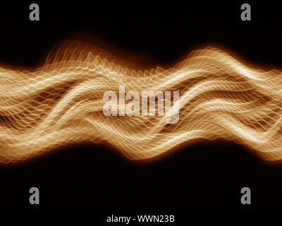 Abstract sine waves rendered in blue against white background Stock ...
