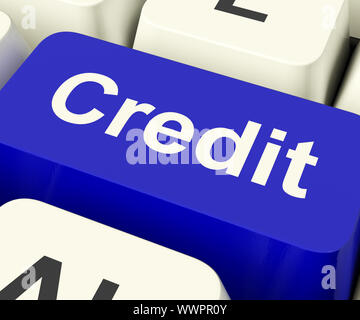 Credit Key Represents Finance Or Loan For Purchases 3d Rendering Stock ...