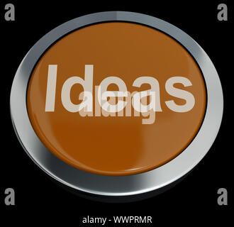 Ideas Button Showing Improvement Concept Or Creativity Stock Photo - Alamy