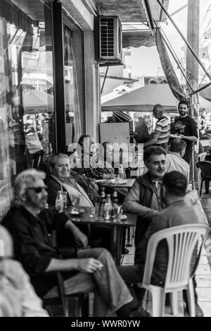 Farmers market in the village Tymbaki in south-central of Crete. The ...