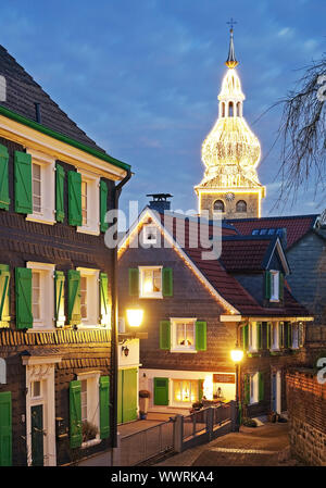 historical old city of Lennep with Christmas market and evangelic town ...