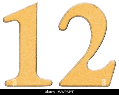Numeral 12, twelve, isolated on white background, 3d render Stock Photo ...