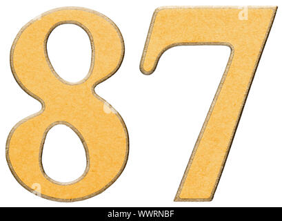 Numeral 87, eighty seven, isolated on white background, 3d render Stock ...